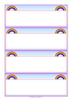 Rainbow-themed editable communication slips (SB8505) - SparkleBox