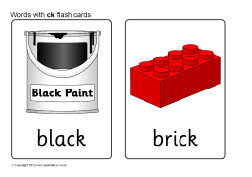 Words with ck flash cards (SB8549) - SparkleBox