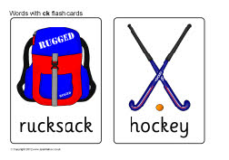 Words with ck flash cards (SB8549) - SparkleBox