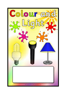 Colour and Light editable topic book covers (SB8546) - SparkleBox