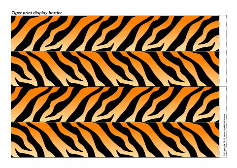 Tiger print display border (SB8530) - SparkleBox