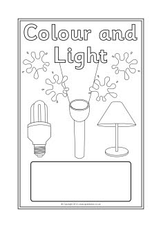 Colour and Light editable topic book covers (SB8546) - SparkleBox