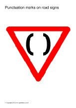 Punctuation marks on road signs - no text (SB8566) - SparkleBox