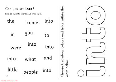 My book about ‘into’ (SB8589) - SparkleBox