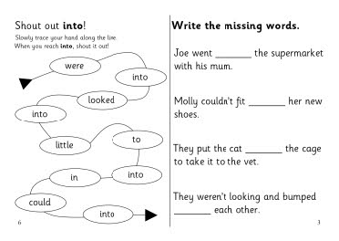 My book about ‘into’ (SB8589) - SparkleBox