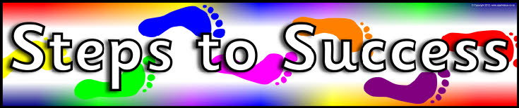 Steps to Success display banner (SB8610) - SparkleBox