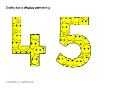 Smiley faces display numbering (SB8671) - SparkleBox