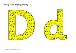 Smiley faces display lettering (SB8670) - SparkleBox