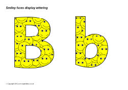 Smiley faces display lettering (SB8670) - SparkleBox