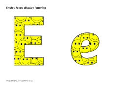 Smiley faces display lettering (SB8670) - SparkleBox