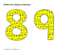 Smiley faces display numbering (SB8671) - SparkleBox