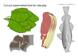 Cut-out supermarket food for role-play (SB8675) - SparkleBox