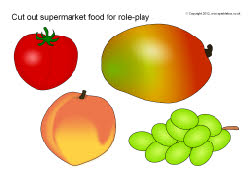 Cut-out supermarket food for role-play (SB8675) - SparkleBox