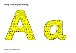 Smiley faces display lettering (SB8670) - SparkleBox
