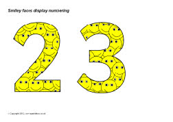 Smiley faces display numbering (SB8671) - SparkleBox