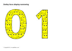 Smiley faces display numbering (SB8671) - SparkleBox