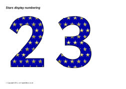 Stars display numbering (SB8693) - SparkleBox