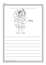 Fantasy creatures colour and write worksheets (SB8689) - SparkleBox