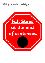 Writing reminder road signs (SB8709) - SparkleBox