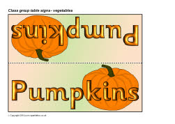 Vegetables class group table signs (SB8712) - SparkleBox