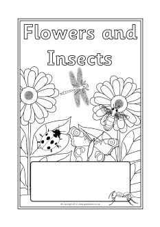Flowers and Insects editable topic book covers (SB8708) - SparkleBox