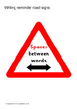 Writing reminder road signs (SB8709) - SparkleBox