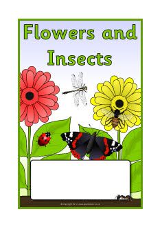 Flowers and Insects editable topic book covers (SB8708) - SparkleBox