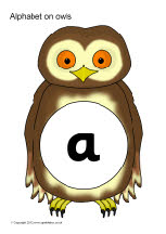 Alphabet on owls (SB8722) - SparkleBox