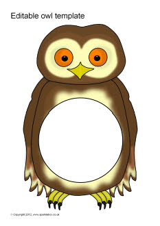 Editable owl templates (SB8714) - SparkleBox