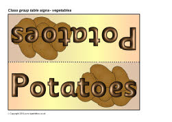 Vegetables class group table signs (SB8712) - SparkleBox