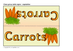 Vegetables class group table signs (SB8712) - SparkleBox