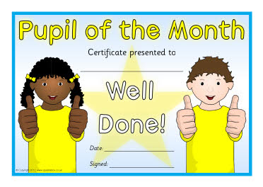 Pupil/Student of the Week/Month certificates (SB8735) - SparkleBox