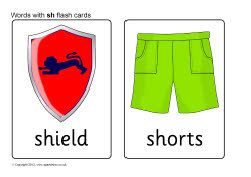 Words with sh flash cards (SB8748) - SparkleBox