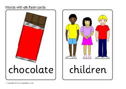 Words with ch flash cards (SB8747) - SparkleBox