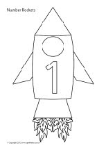 Numbers 0-50 on rockets - colouring sheets (SB8758) - SparkleBox