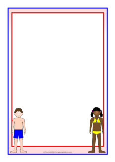 Our bodies A4 page borders (SB8786) - SparkleBox