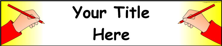 Editable writing banner template (SB8791) - SparkleBox