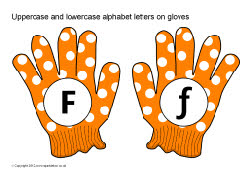 Uppercase and lowercase alphabet glove matching (SB8833) - SparkleBox