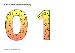 Musical notes display numbering (SB8875) - SparkleBox