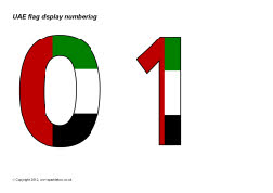 United Arab Emirates (UAE) display numbering (SB8884) - SparkleBox