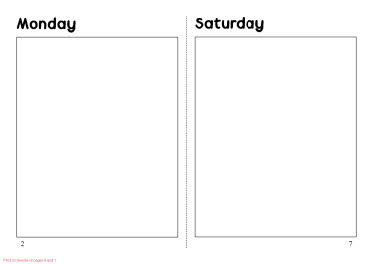 7 day picture diary frame (SB8929) - SparkleBox