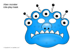 Alien monster role-play masks (SB8942) - SparkleBox