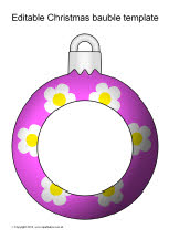 Editable Christmas bauble templates (SB8964) - SparkleBox
