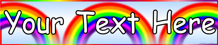 Editable rainbow-themed display banner template (SB9025) - SparkleBox