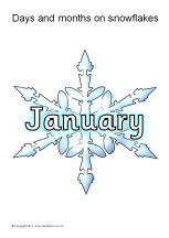 Days and months on snowflakes (SB9022) - SparkleBox