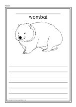 Australian animals colour and write worksheets (SB9003) - SparkleBox