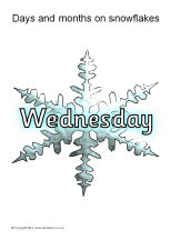 Days and months on snowflakes (SB9022) - SparkleBox