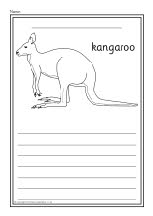 Australian animals colour and write worksheets (SB9003) - SparkleBox