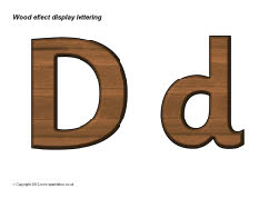 Wood effect display lettering (SB9036) - SparkleBox