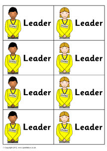 Group work role badges/stickers (SB9031) - SparkleBox